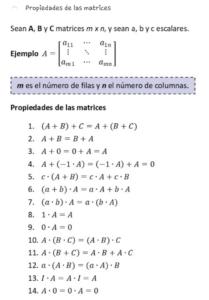 Cálculo de matrices: Fórmulas y propiedades esenciales
