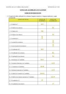 Lenguaje algebraico: 20 ejemplos y ejercicios resueltos