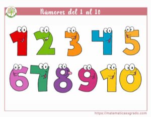 Números animados del 1 al 10: Aprende números figurados